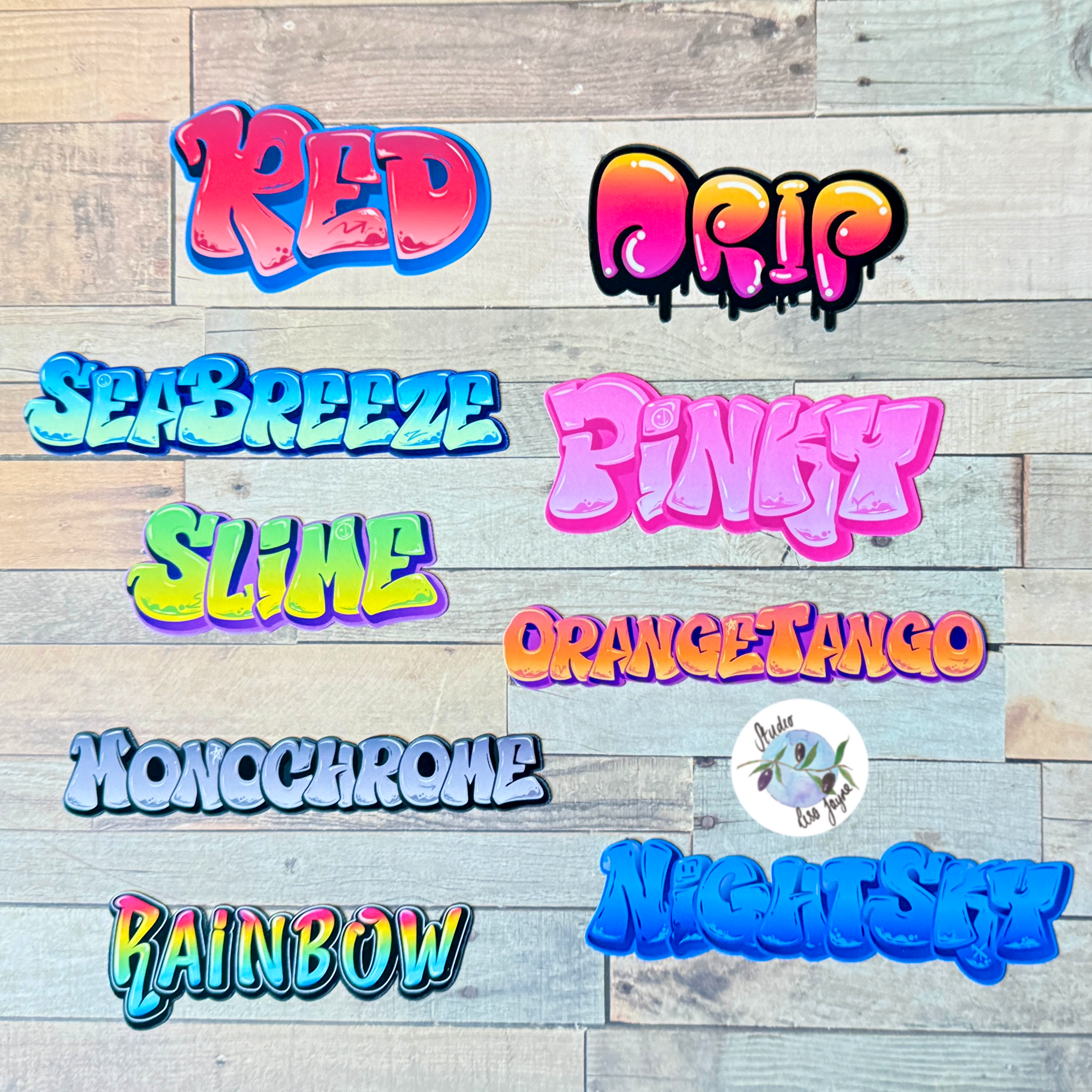Graffiti Name Personalised Waterproof Vinyl Sticker – Studio Lisa Jayne