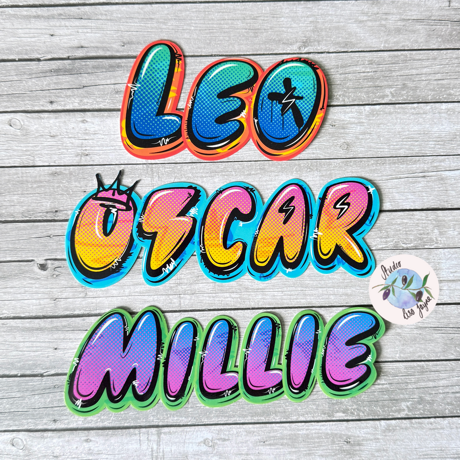 Graffiti Name Stickers - Personalised – Studio Lisa Jayne