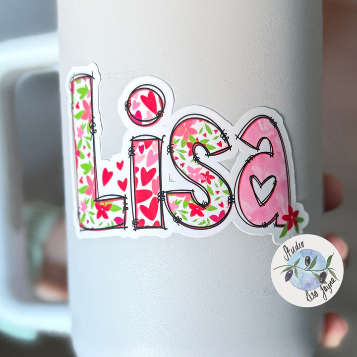 Personalised Name Stickers - Graffiti and Floral – Studio Lisa Jayne