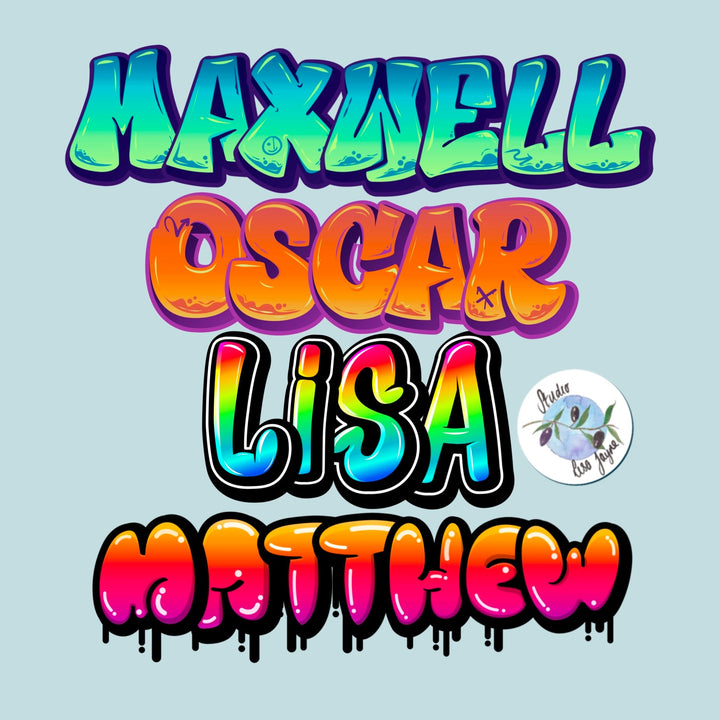 Graffiti Name Stickers - Personalised – Studio Lisa Jayne